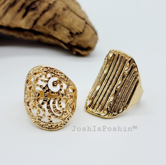JoshIsPoshin | Jewelry | Vintage Boho Ring Set In 8k Yellow Gold 2 Pack ...